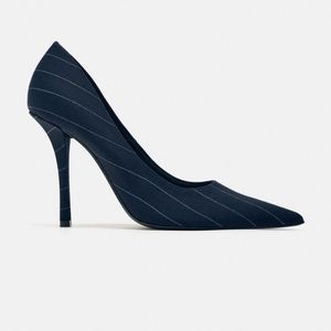 Zara | Shoes | Zara Pinstripe Heeled Pump | Poshmark